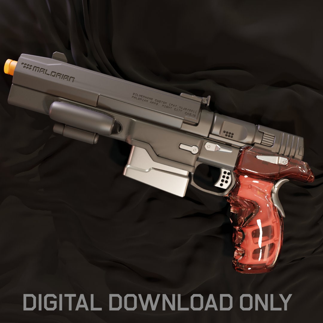 CYBERPUNK JOHNNY SILVERHAND Malorian Arms 3516 Prop 3D Print - Etsy UK