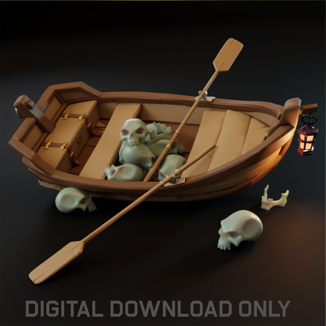 SEA OF THIEVES - Rowboat Kit 3D Print Stl **download Only** - Etsy