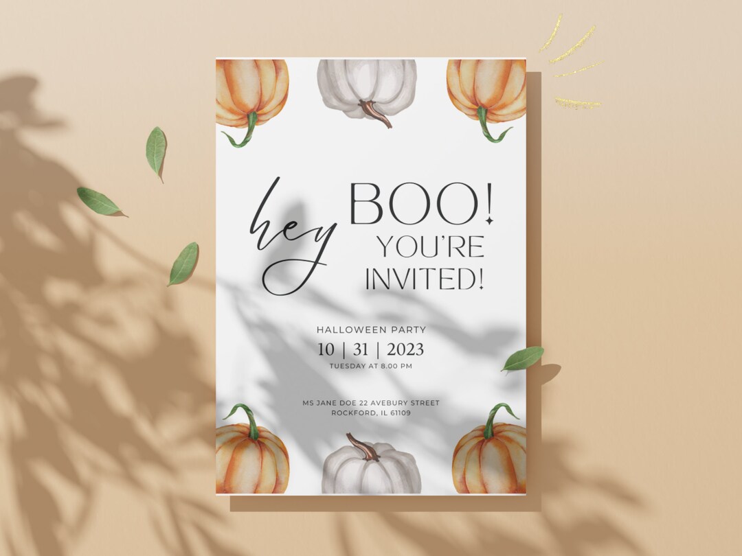 Spooky Halloween Party Invitation - Instant Download, Edit in Canva ...