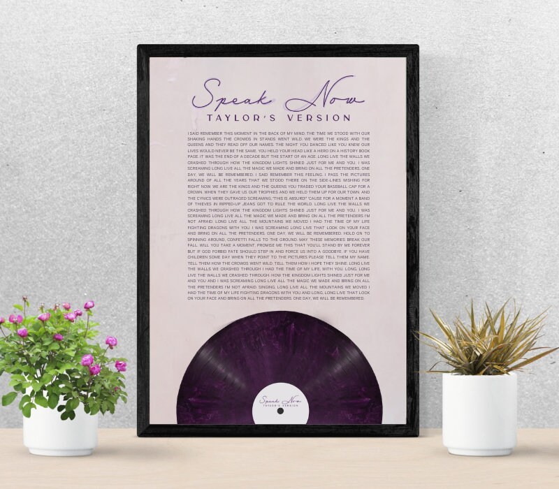 Taylor Swift Speak Now taylor's Version Poster Longlive Digital ...