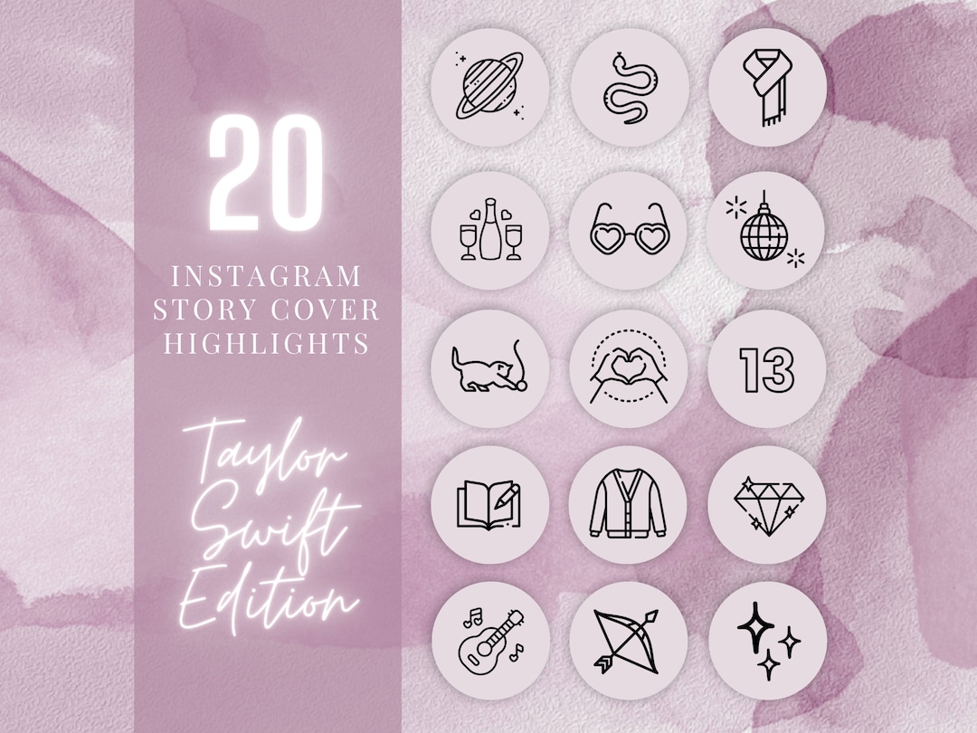 30 Instagram Story Highlight Icons | Taylor Swift Edition | Colorful ...