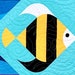 Swim School Quilt Pattern - PDF Digital Throw Size Modern Tropical Fish ...