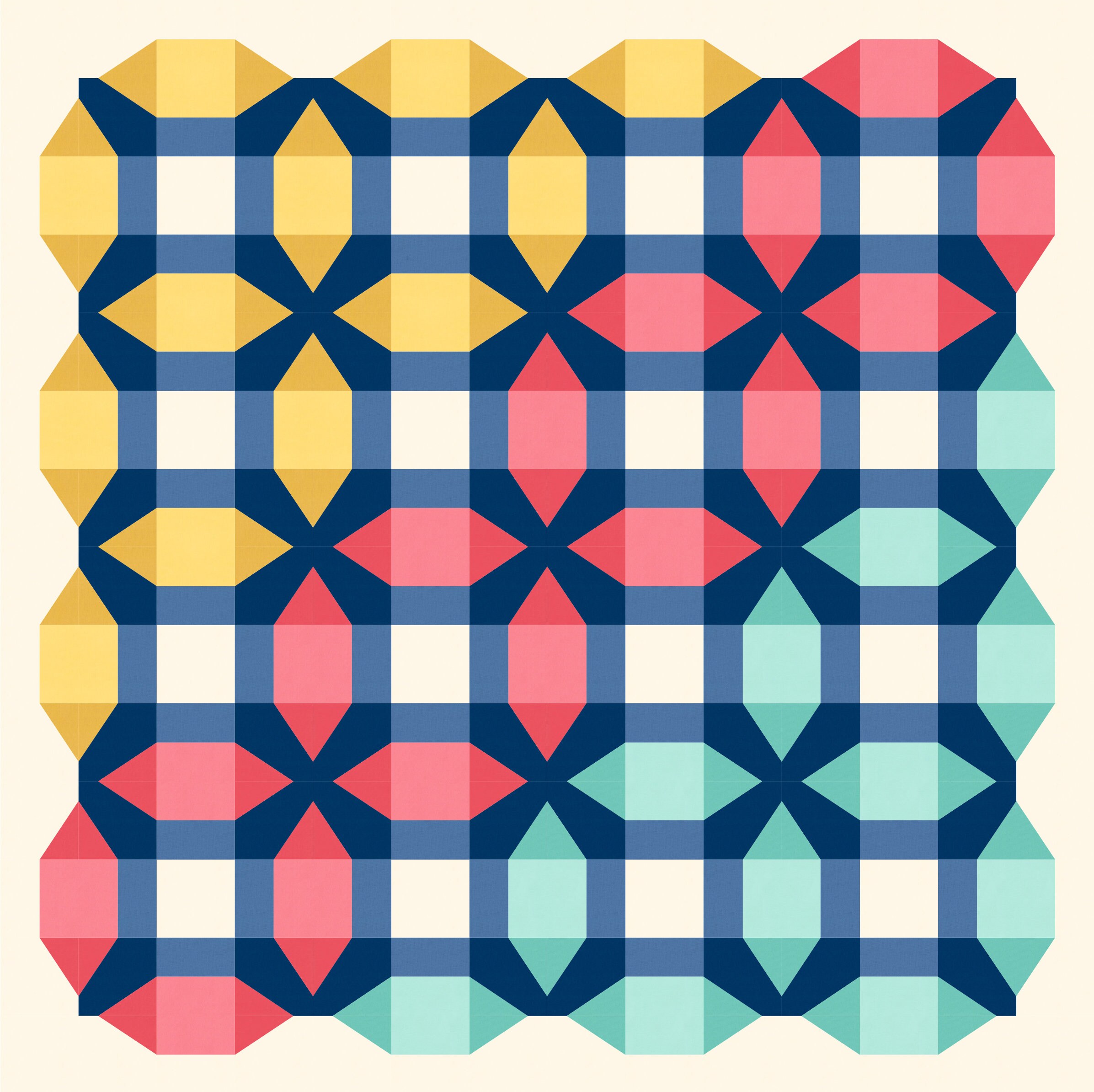 Margo Modern Quilt Pattern PDF Digital Throw Size - Etsy Australia