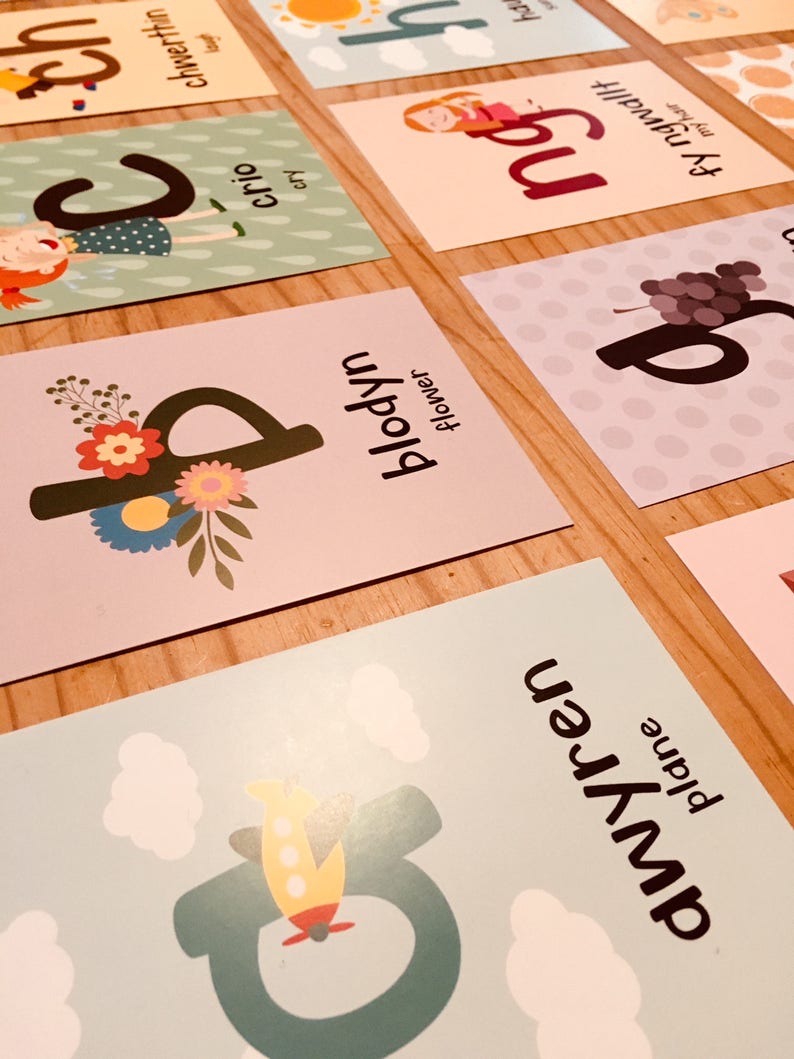 DIGITAL DOWNLOAD Print at Home Welsh Alphabet, Numbers and Colours ...