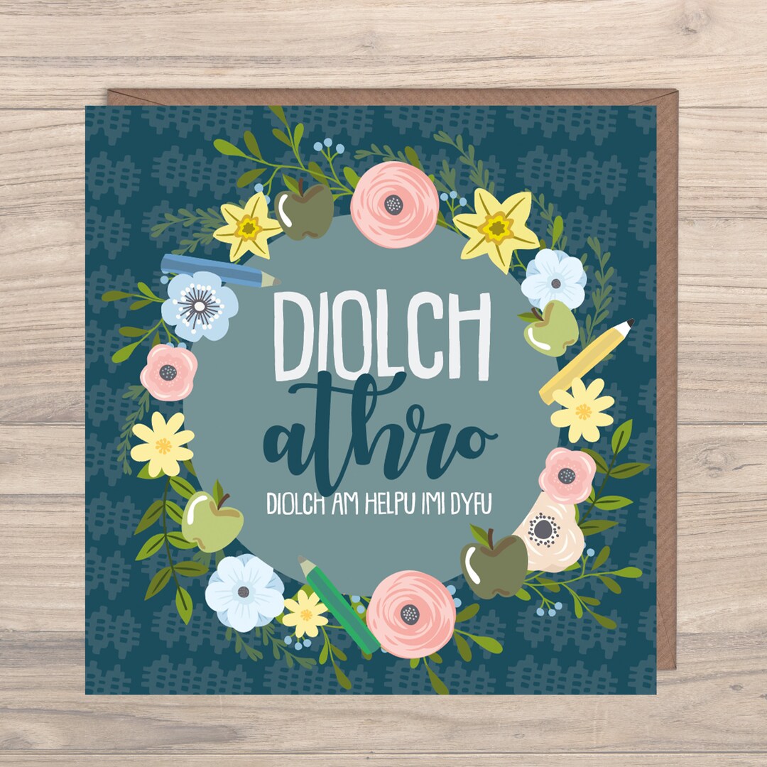 Diolch Athro Diolch Am Helpu Ini Dyfu / Thank You Teacher - Etsy