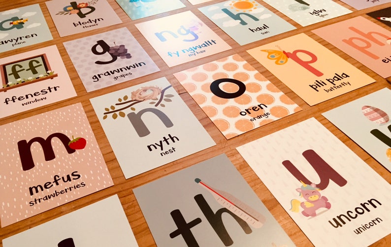 DIGITAL DOWNLOAD Print at Home Welsh Alphabet, Numbers and Colours ...