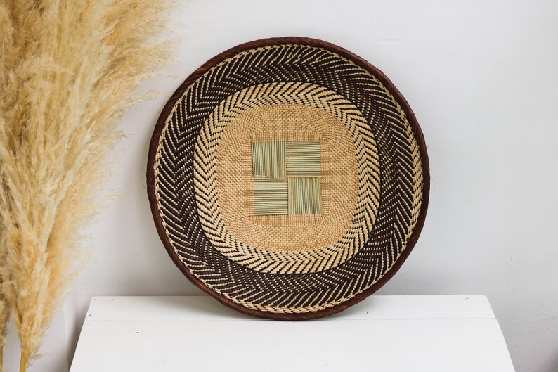 African Tonga Baskets, Binga Wall Baskets, Woven Wall Décor, Zimbabwe ...