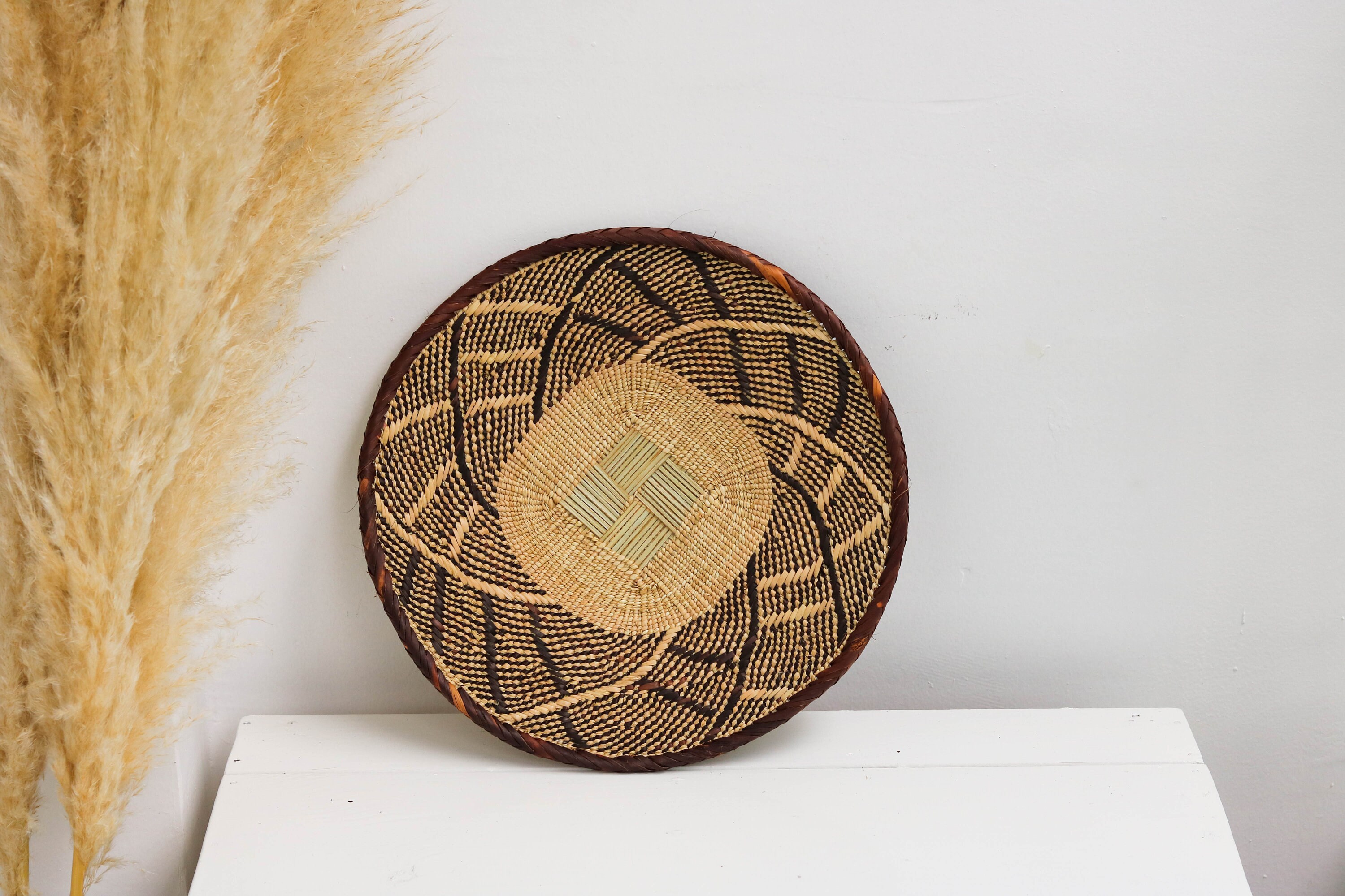 African Tonga Baskets, Binga Wall Baskets, Woven Wall Décor, Zimbabwe ...