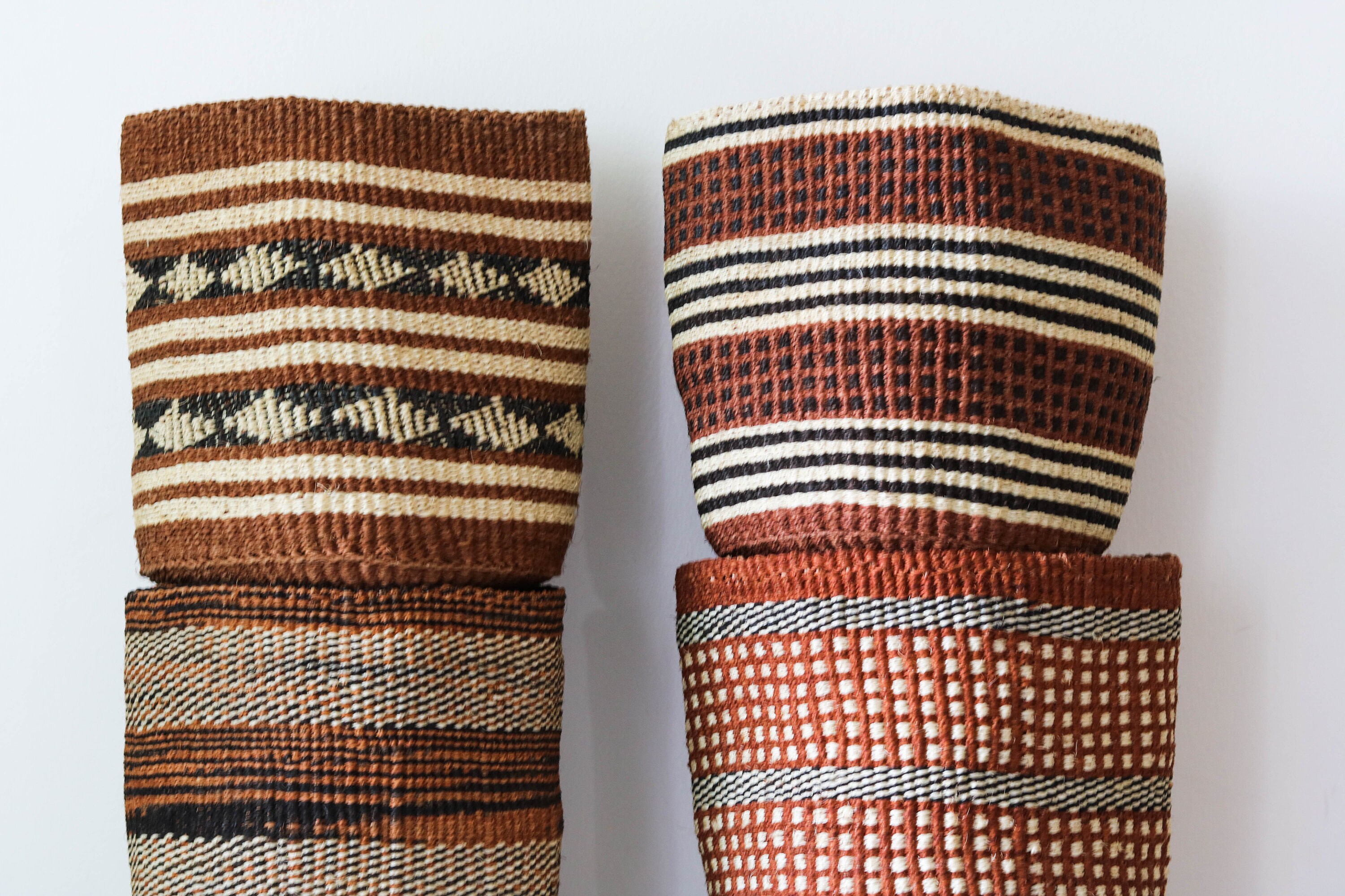 African Woven Baskets, Succulent Planters , Sisal Woven Planters, Home ...