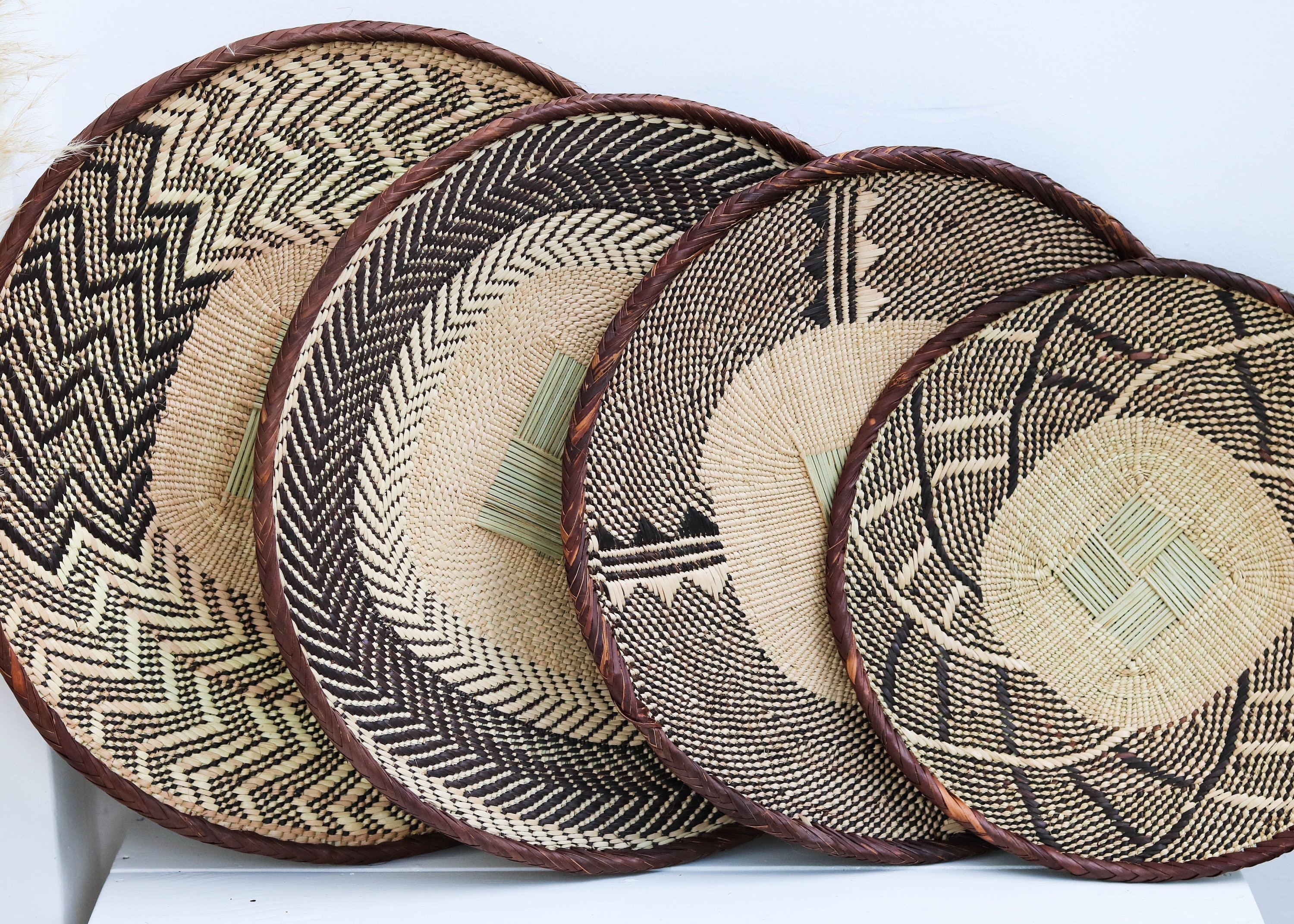 African Tonga Baskets, Binga Wall Baskets, Woven Wall Décor, Zimbabwe ...