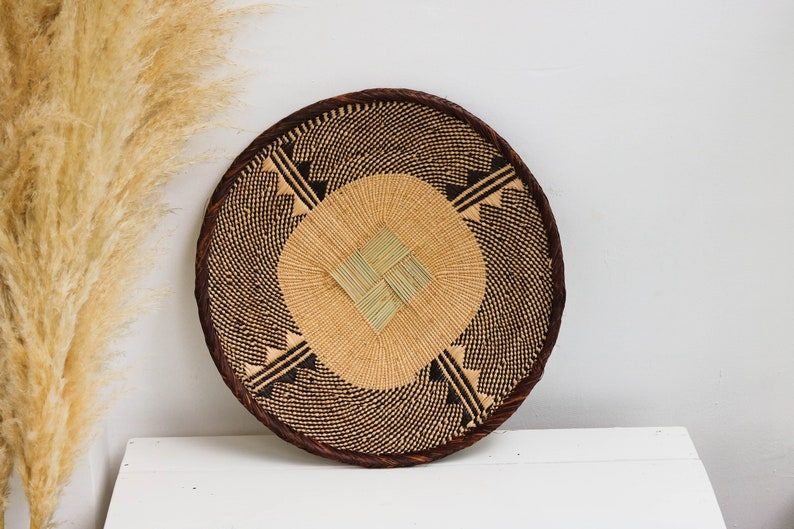 African Tonga Baskets, Binga Wall Baskets, Woven Wall Décor, Zimbabwe ...