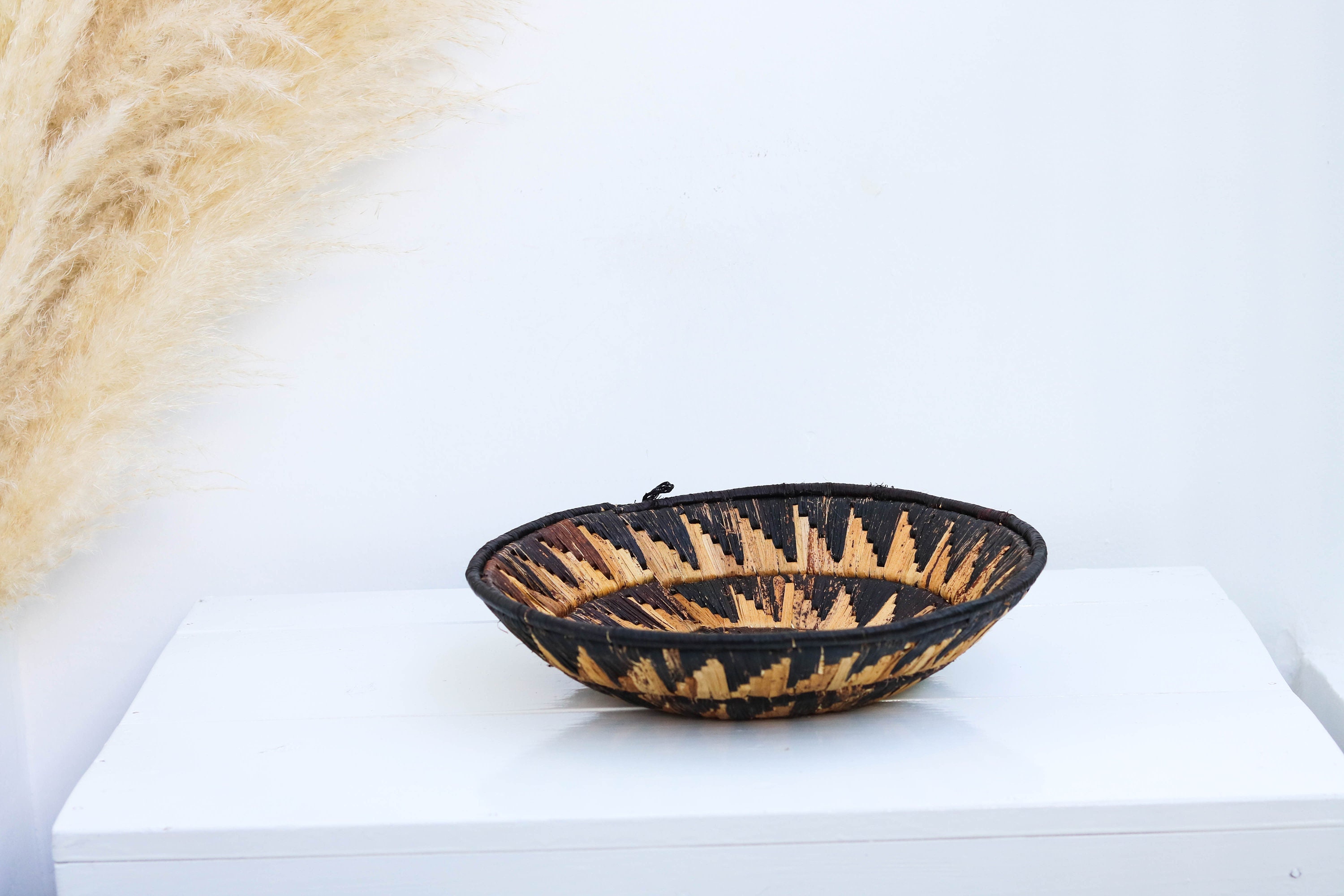Banana Fiber Basket Woven Wall Basket Raffia Basket African - Etsy