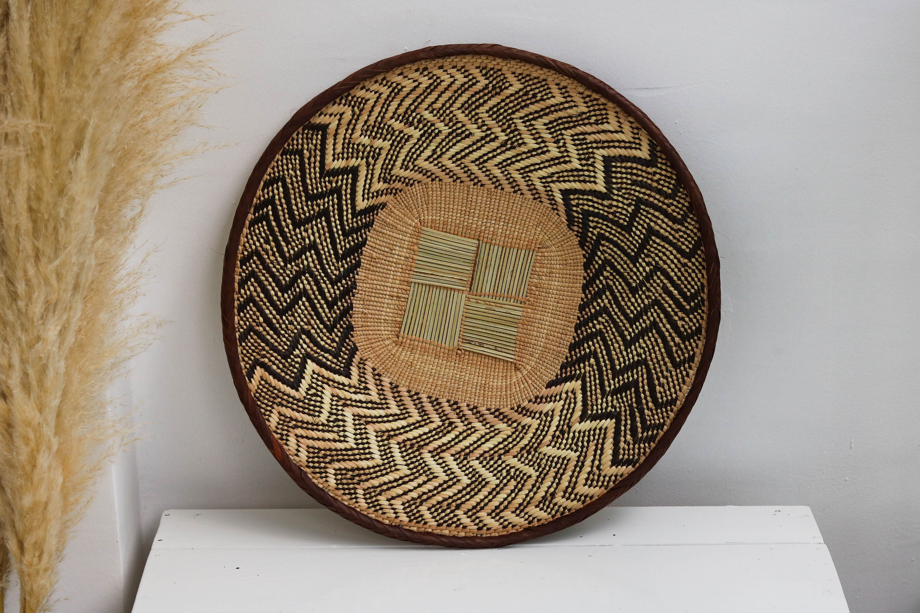 African Tonga Baskets, Binga Wall Baskets, Woven Wall Décor, Zimbabwe ...