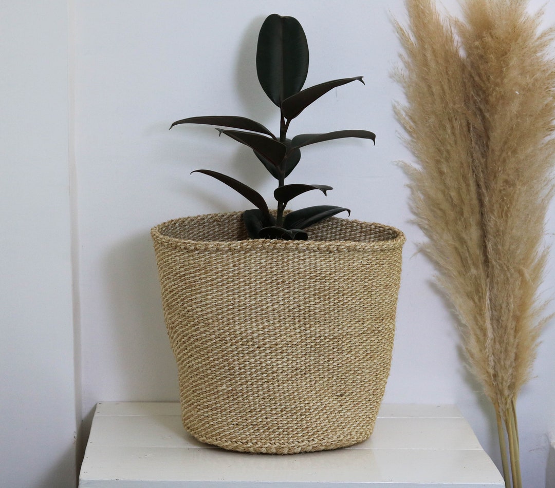 Woven Sisal Baskets, Woven Sisal Planter, Succulent Planter, Woven ...