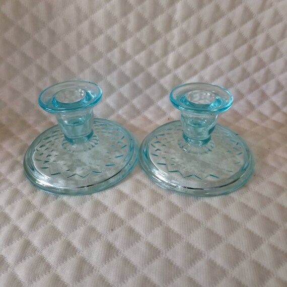 Aqua Colored Depression Glass