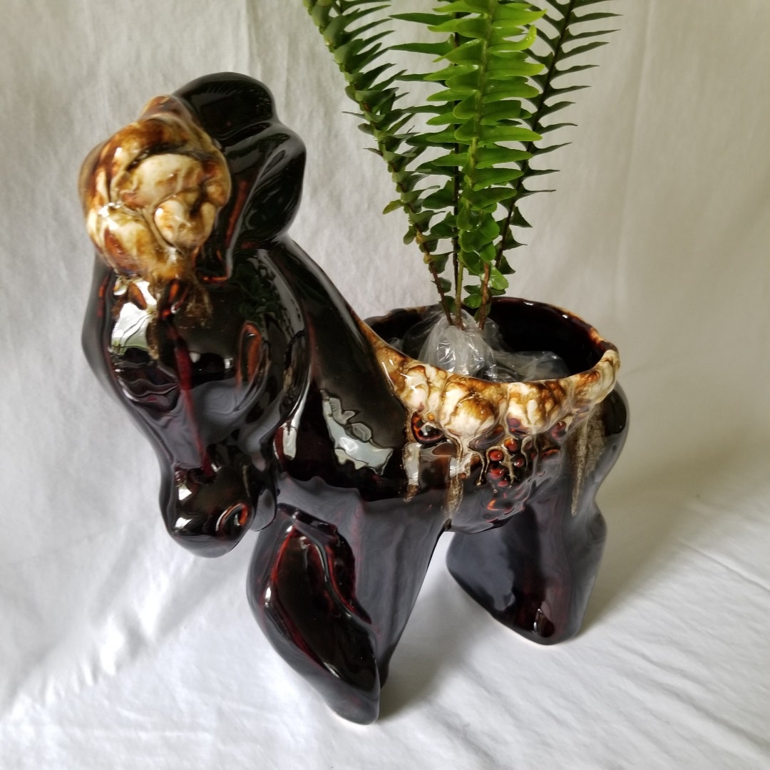 Vintage Donkey Planter Ceramic Collectible Retro MCM Gift - Etsy