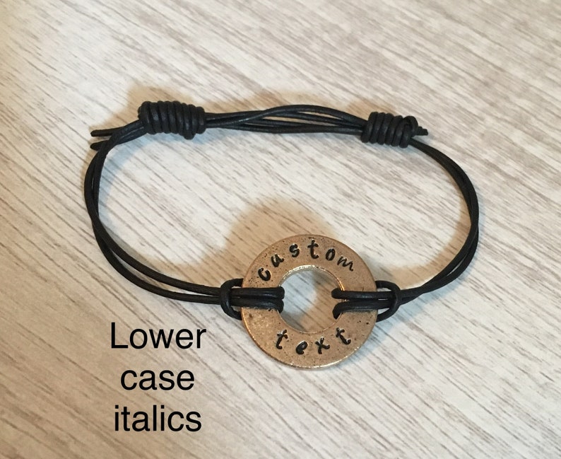 CUSTOM WASHER Bracelet/bronze/various Bands/personalize/gift - Etsy