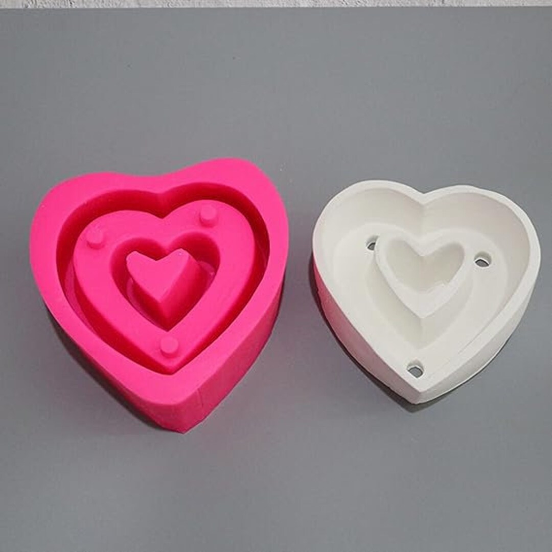 Used Heart-shaped Concrete Flower Pots Molds Succulent Planter - Etsy