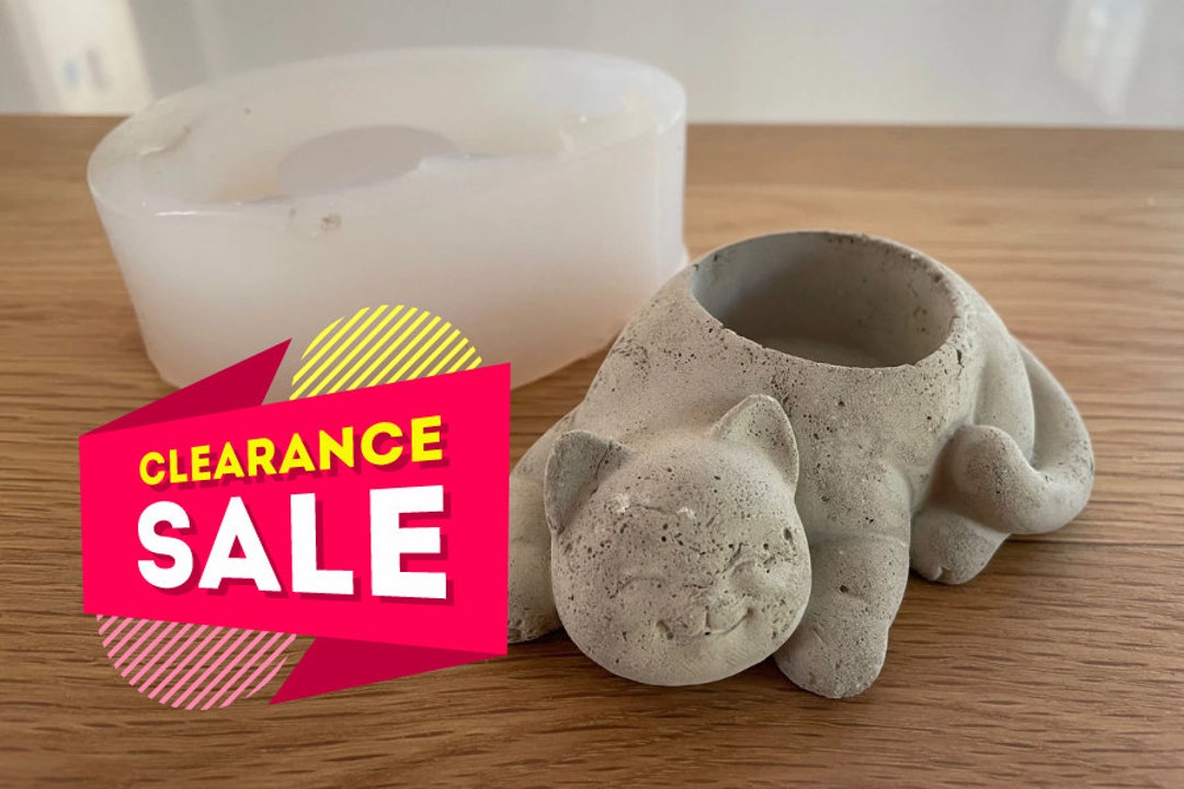 Cat Pot Silicone Mold Cement Mold Indoor Plant Pot Resin - Etsy