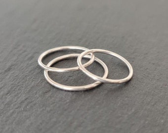 Ultra Thin Ring for Women, Sterling Silver Thin Rings, Everyday Ring ...
