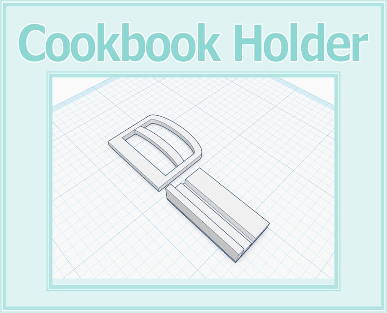 1:12 Dollhouse Cookbook Holder 3D Print File STL Instant Download All ...