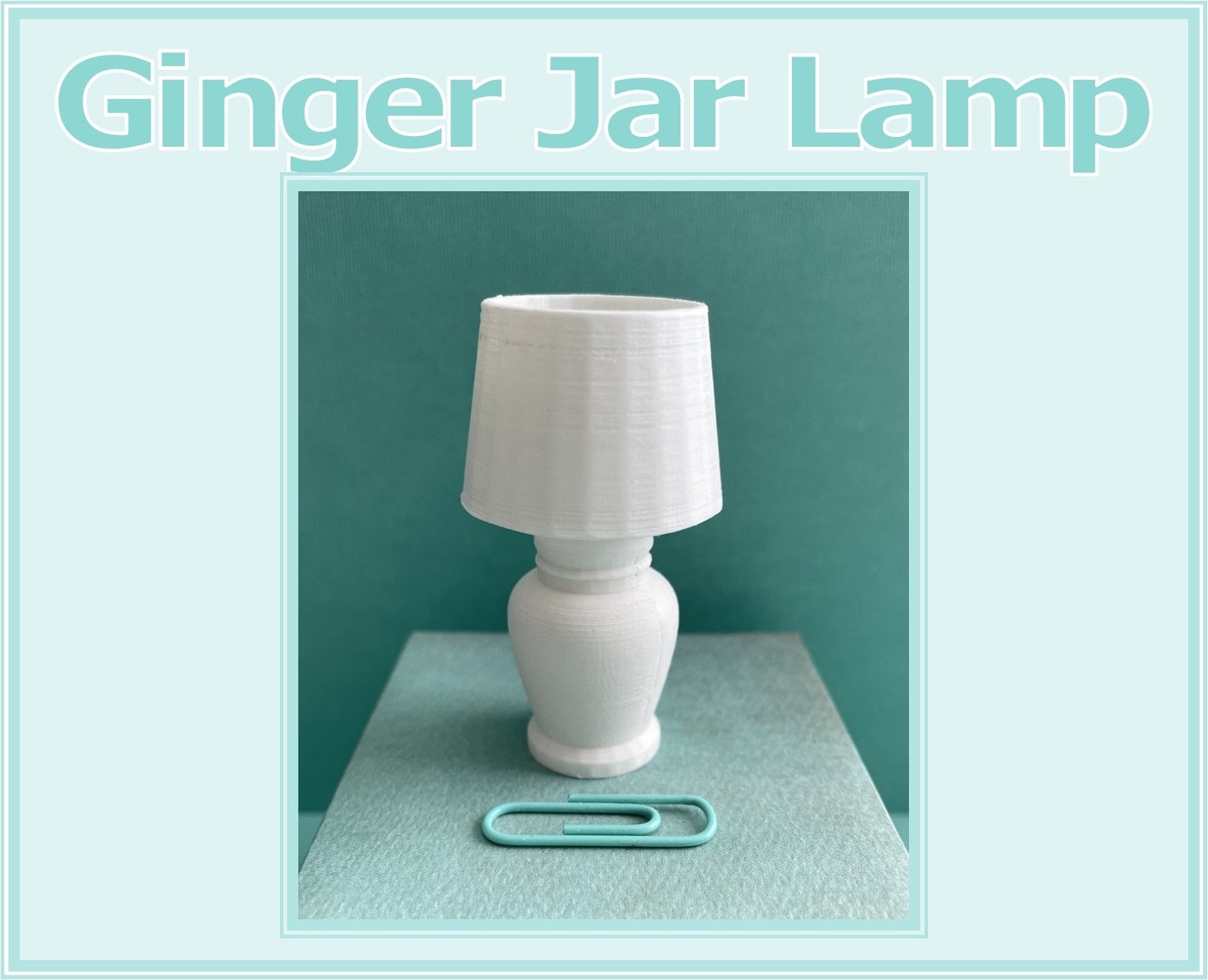 1:12 Dollhouse Ginger Jar Lamp & Shade 3D Print File STL Instant ...