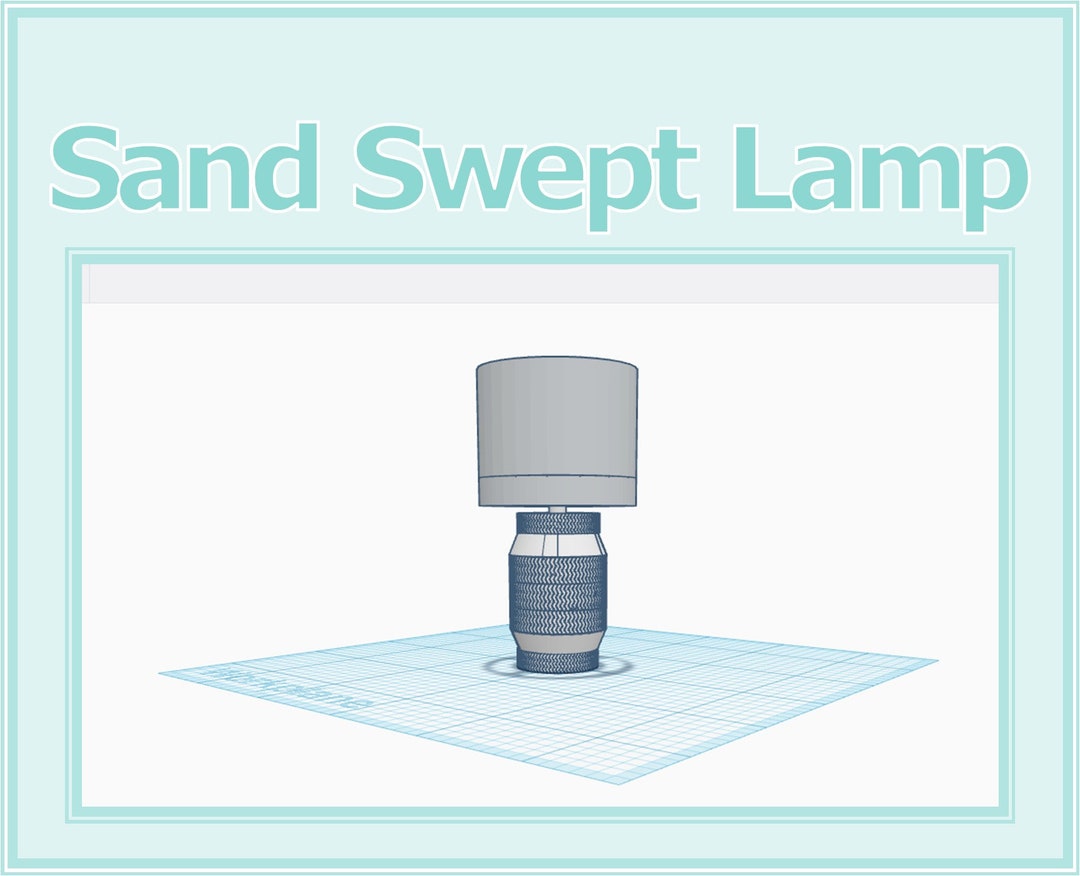 1:12 Dollhouse Sand Swept Lamp & Lampshade Set 3D Print File STL ...