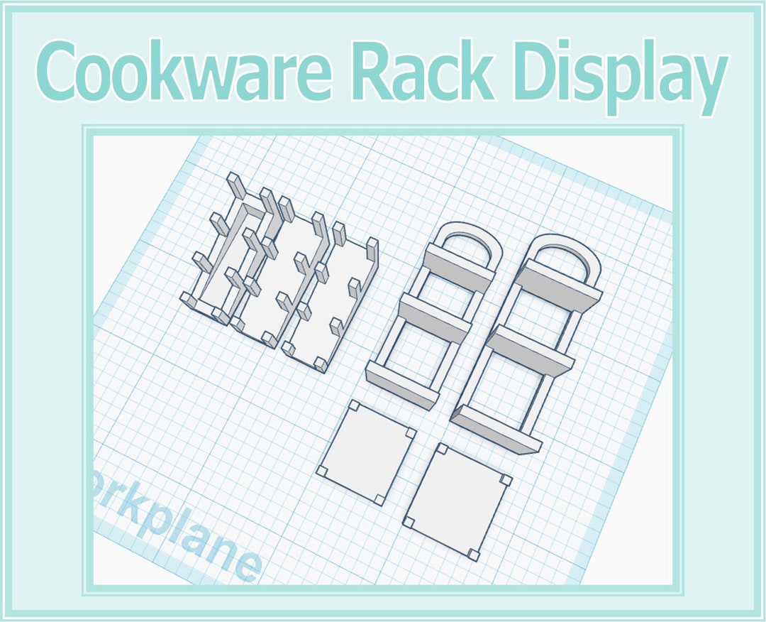 1:12 Dollhouse Cookware Display Rack 3D Print File STL Instant Download ...