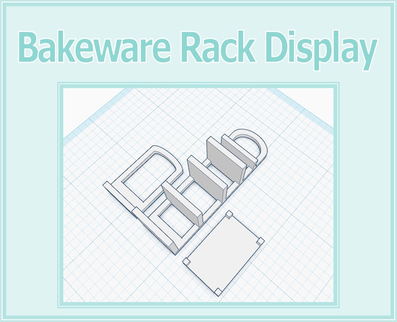 1:12 Bakeware Display Rack 3D Print File STL Instant Download All ...