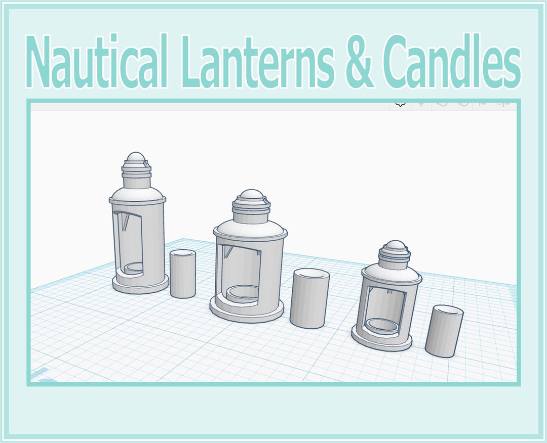1:12 Dollhouse Nautical Lanterns Set 3D Print File STL Instant Download ...