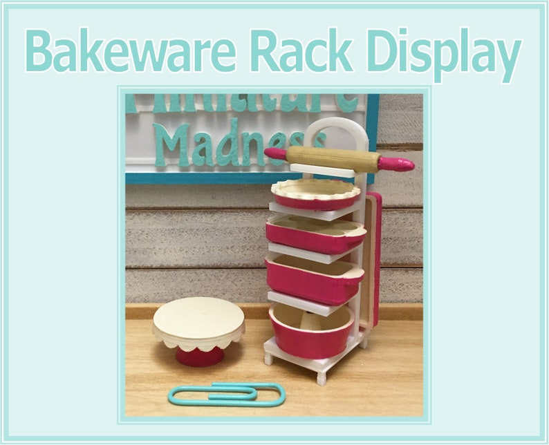1:12 Bakeware Display Rack 3D Print File STL Instant Download All ...