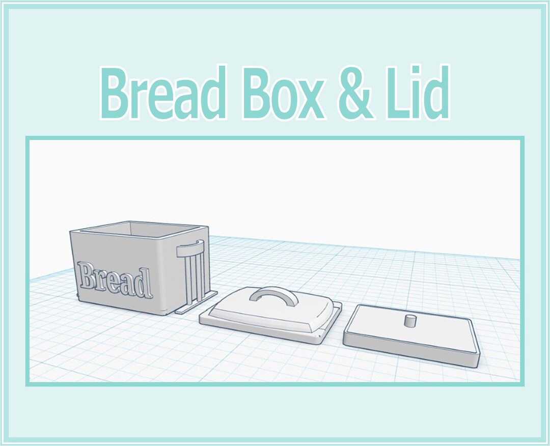 1:12 Dollhouse Vintage Breadbox W/removable Lid 3D Print File STL ...