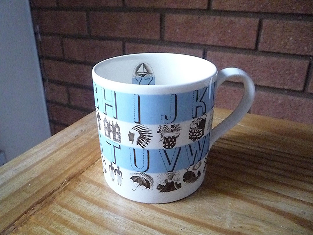 Eric RAVILIOUS Wedgwood Blue Alphabet Mug for the Brighton - Etsy
