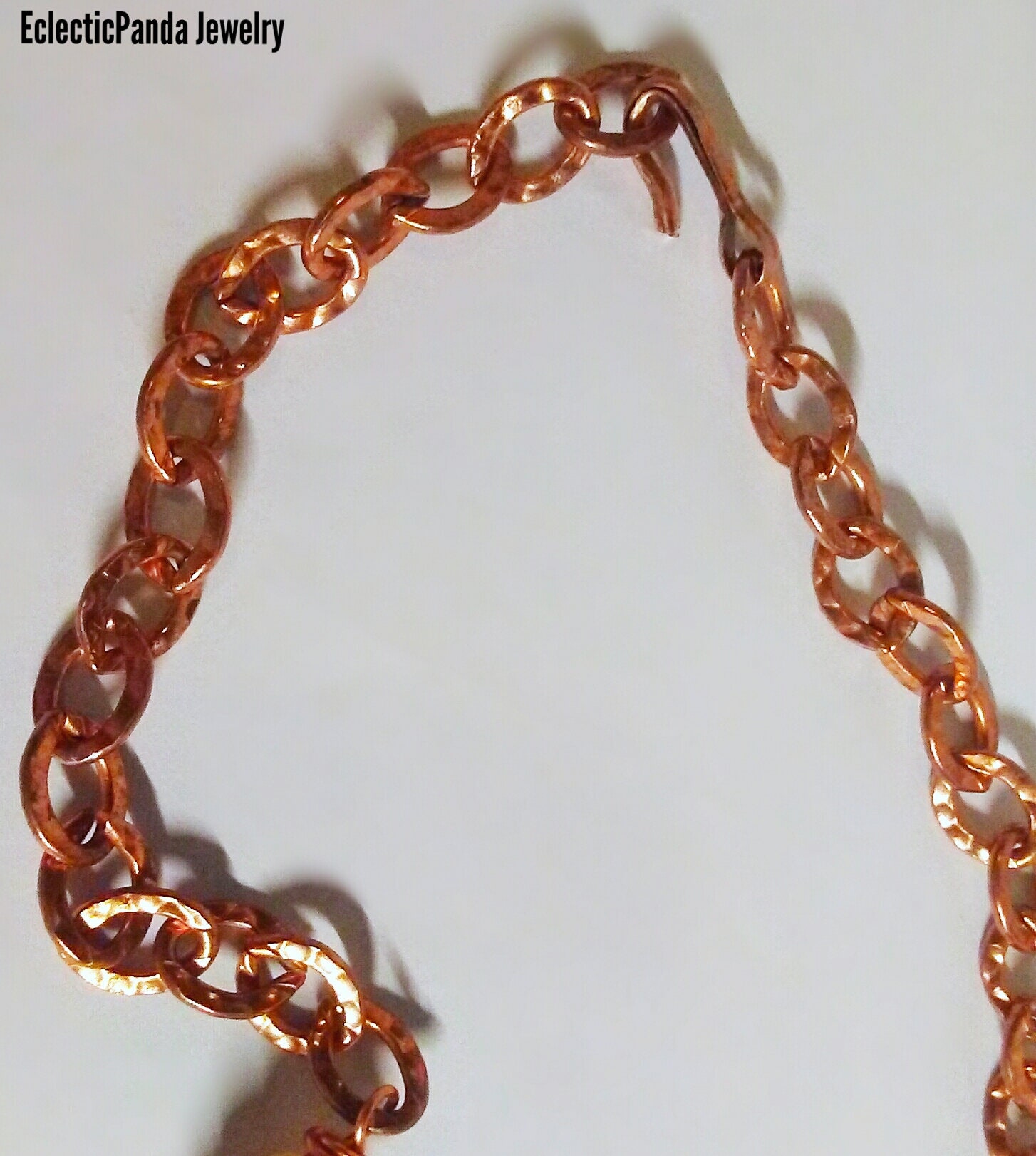 Hand Wrought Copper Necklace With Antique Mother of Pearl - Etsy