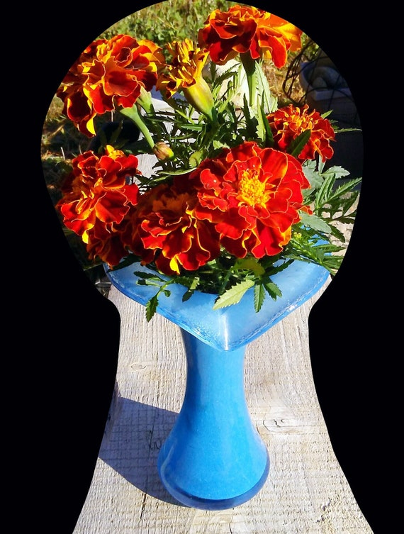 Beautiful Carolina Blue Jack in the Pulpit Art Glass Flower | Etsy