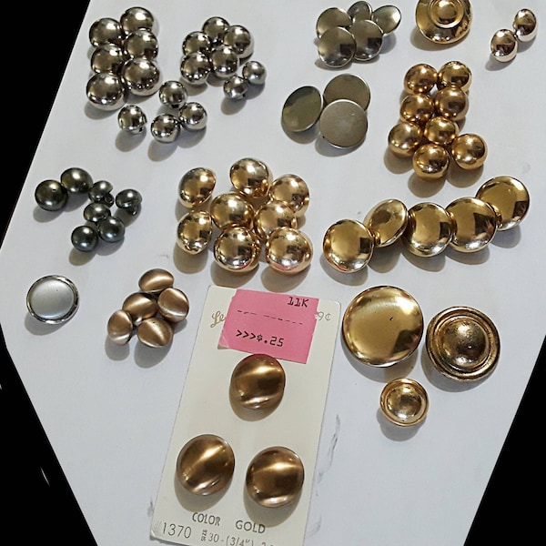 Gold Ball Shank Buttons - Etsy