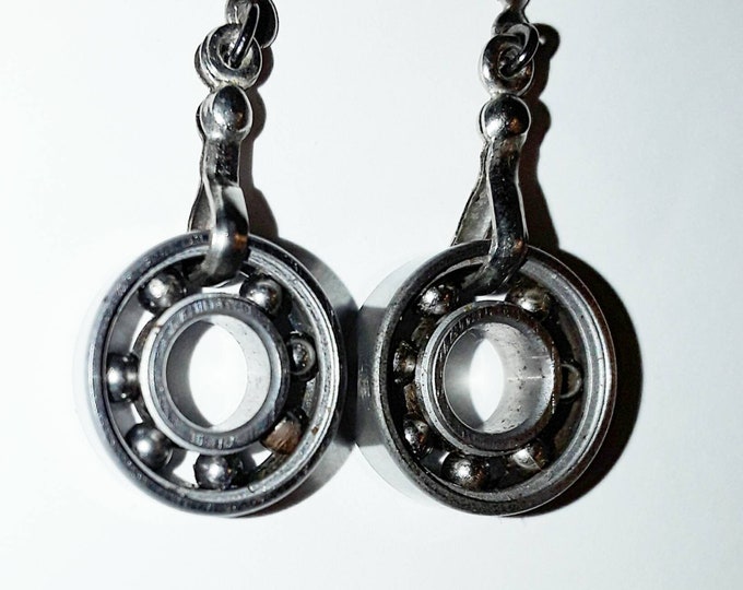 Industrial Stainless Steel Ball Bearing Statement Earrings - Etsy