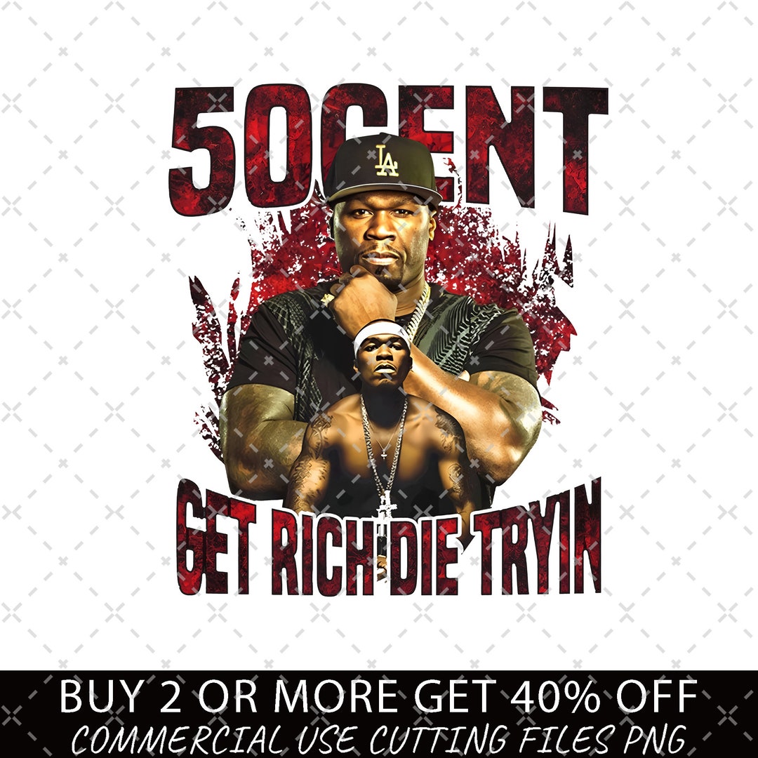 50 Cent Vintage Png, Get Rich or Die Tryin Album 90s Y2K PNG, 50 Cent ...