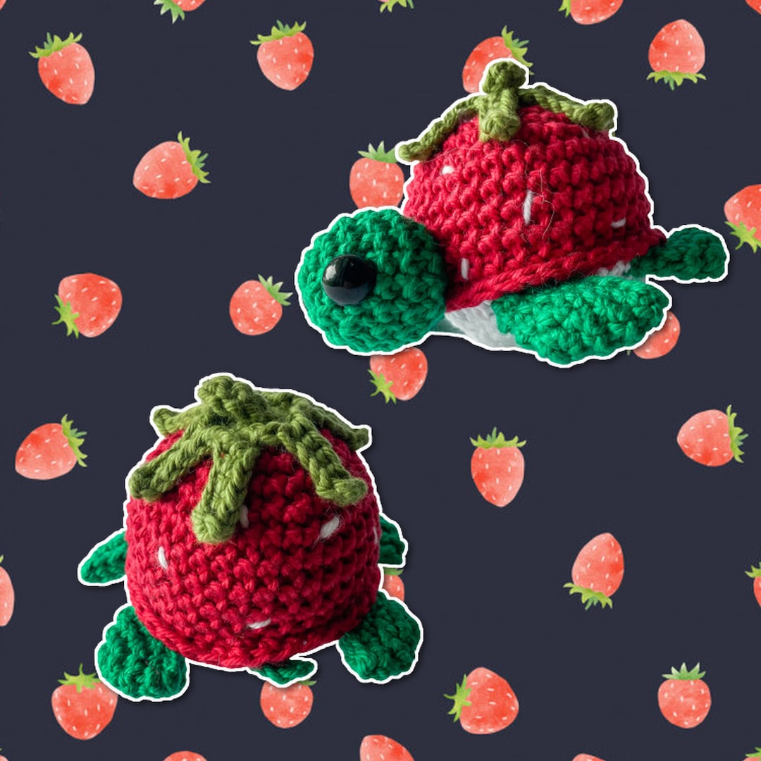 Strawberry Turtle Amigurumi Crochet Pattern - Etsy
