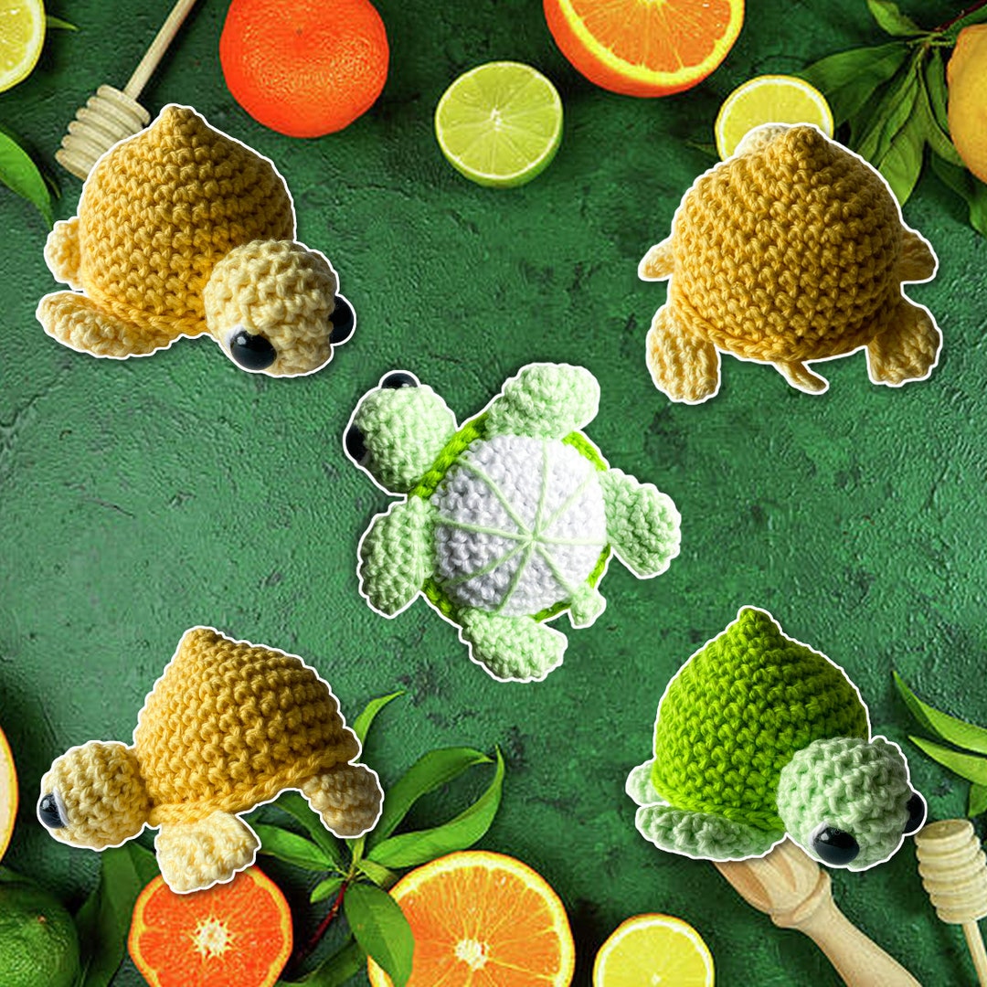 Lemon Lime Citrus Turtle Amigurumi Crochet Pattern - Etsy