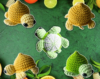 Turtle Lemon Crochet Pattern/tutorial. Crochet. Amigurumi. PDF. Plush ...