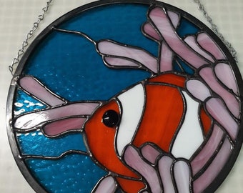 Stained Glass Tropical Fish Panel | Etsy