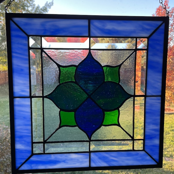 Large Stained Glass Panel - Etsy