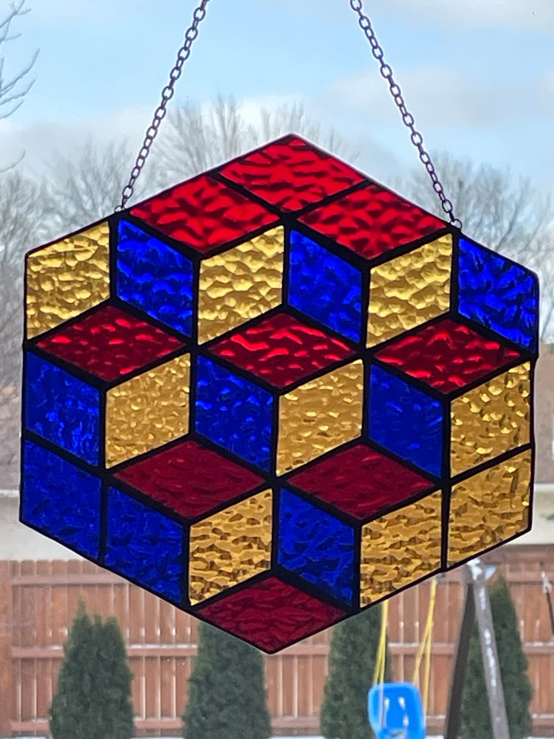 Stained Glass Geometric Squares - Etsy