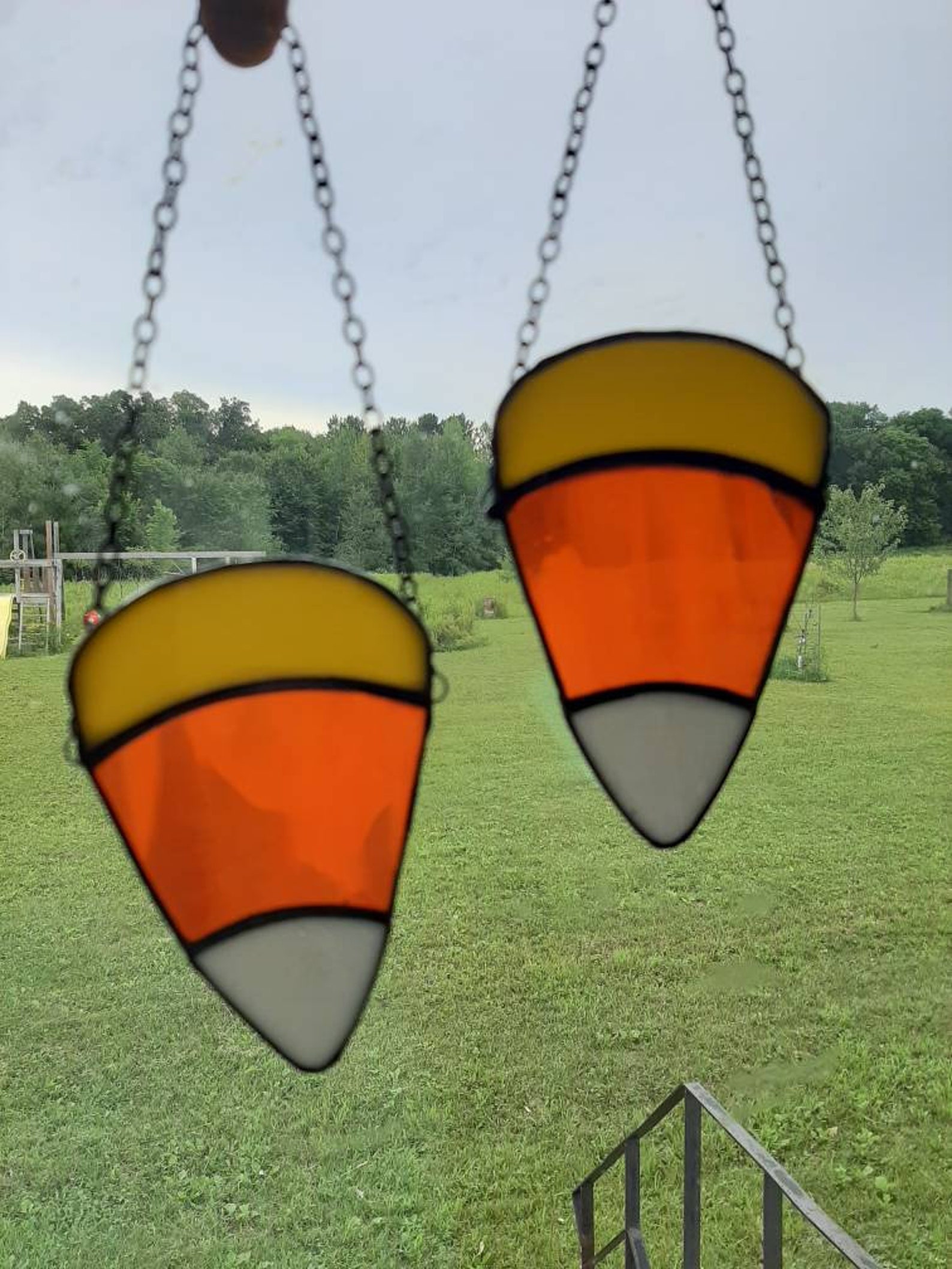 Stained Glass Candy Corn Suncatcher | Etsy