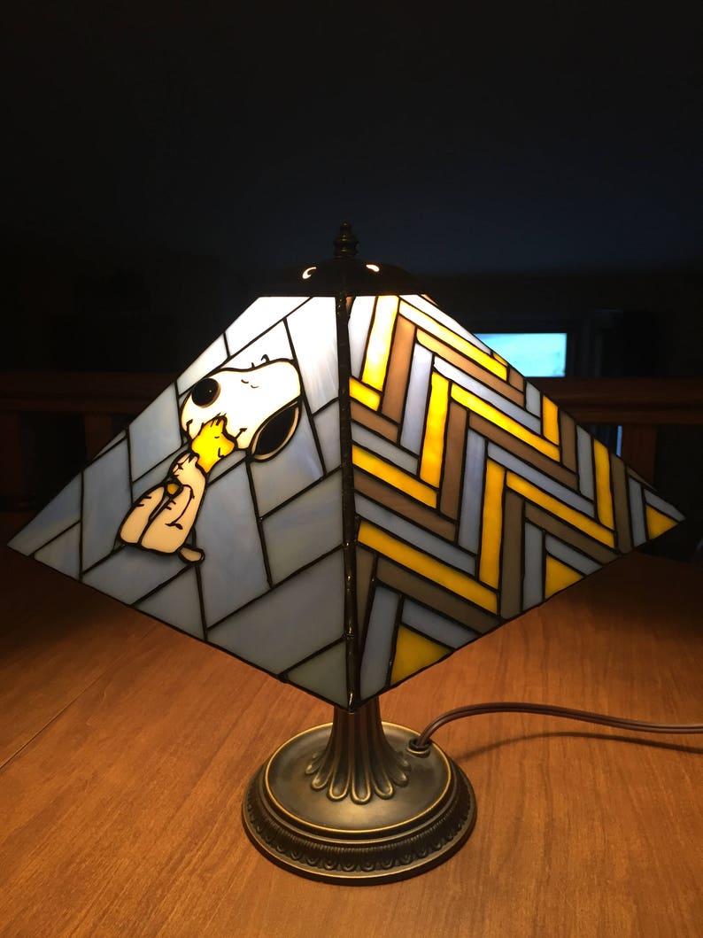 Custom Made Stained Glass Lamps. 14 Inches by 12 1/2 Inches. - Etsy