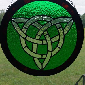 Stained Glass Round Celtic Knot Panel - Etsy