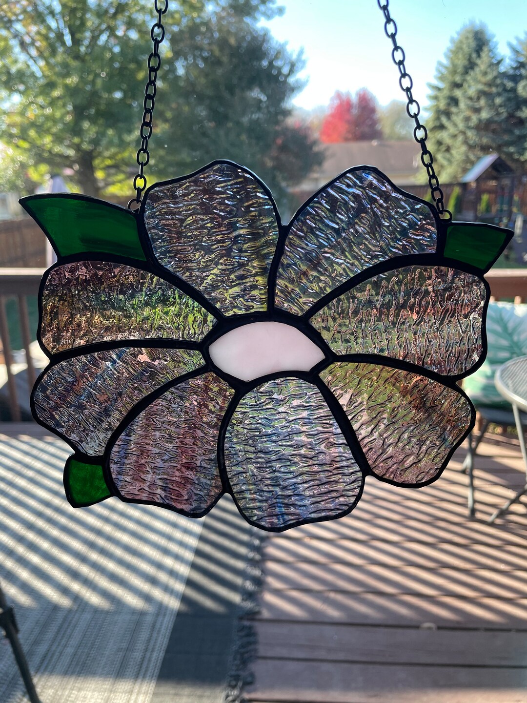 Stained Glass Flower Suncatcher - Etsy