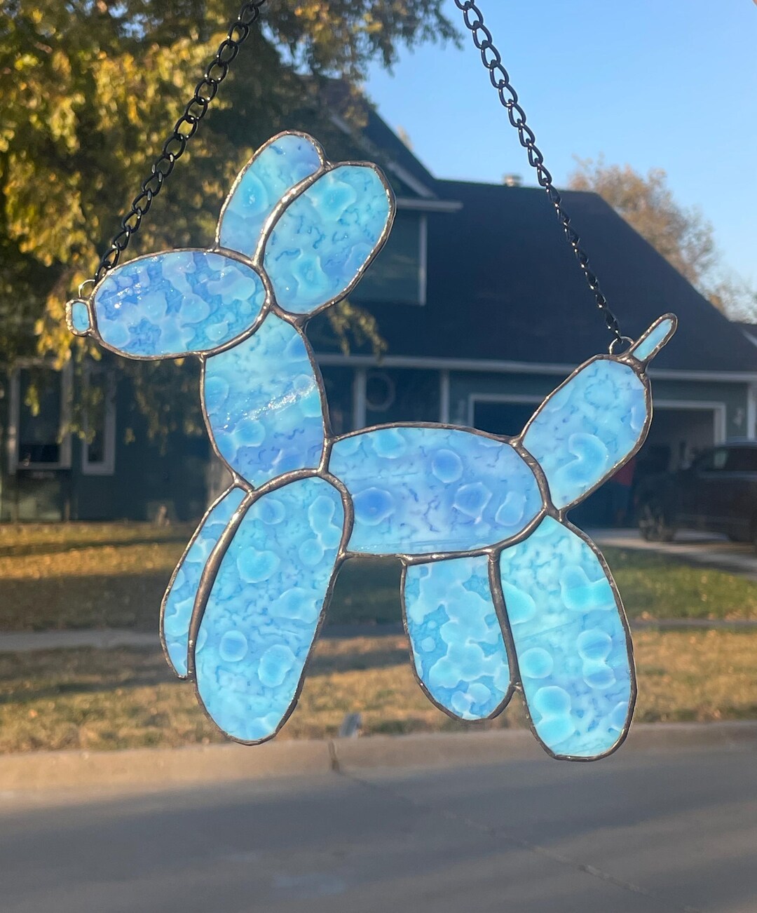 Stained Glass Balloon Dog - Etsy