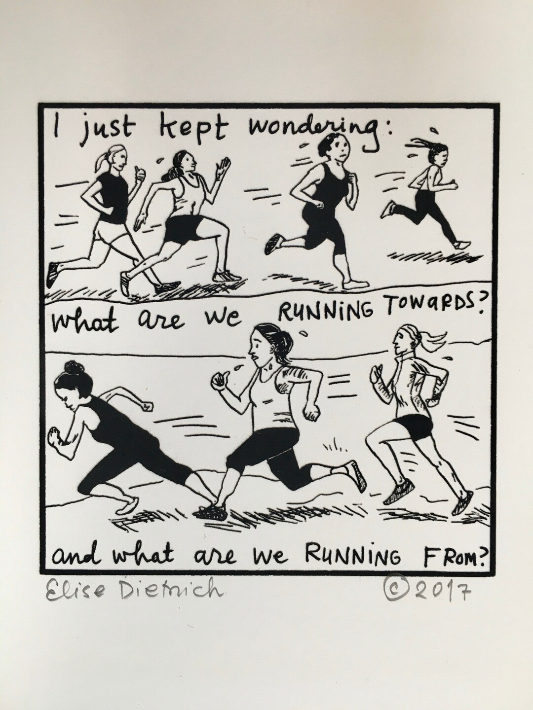 Art Print: Why Are We Running? (5x7) - Etsy